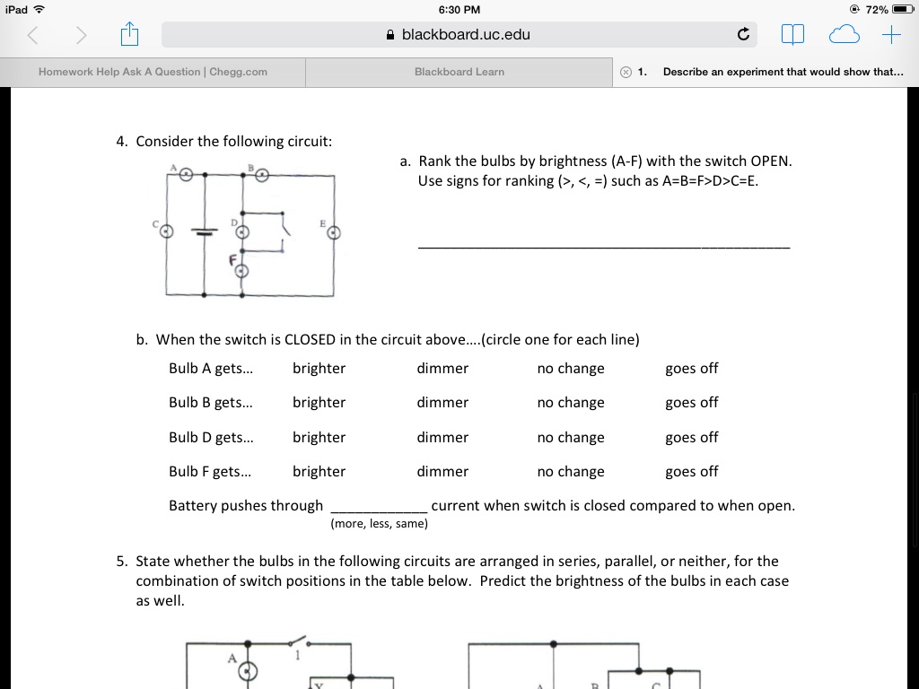Solved Draw the standard circuit diagram for the following: | Chegg.com