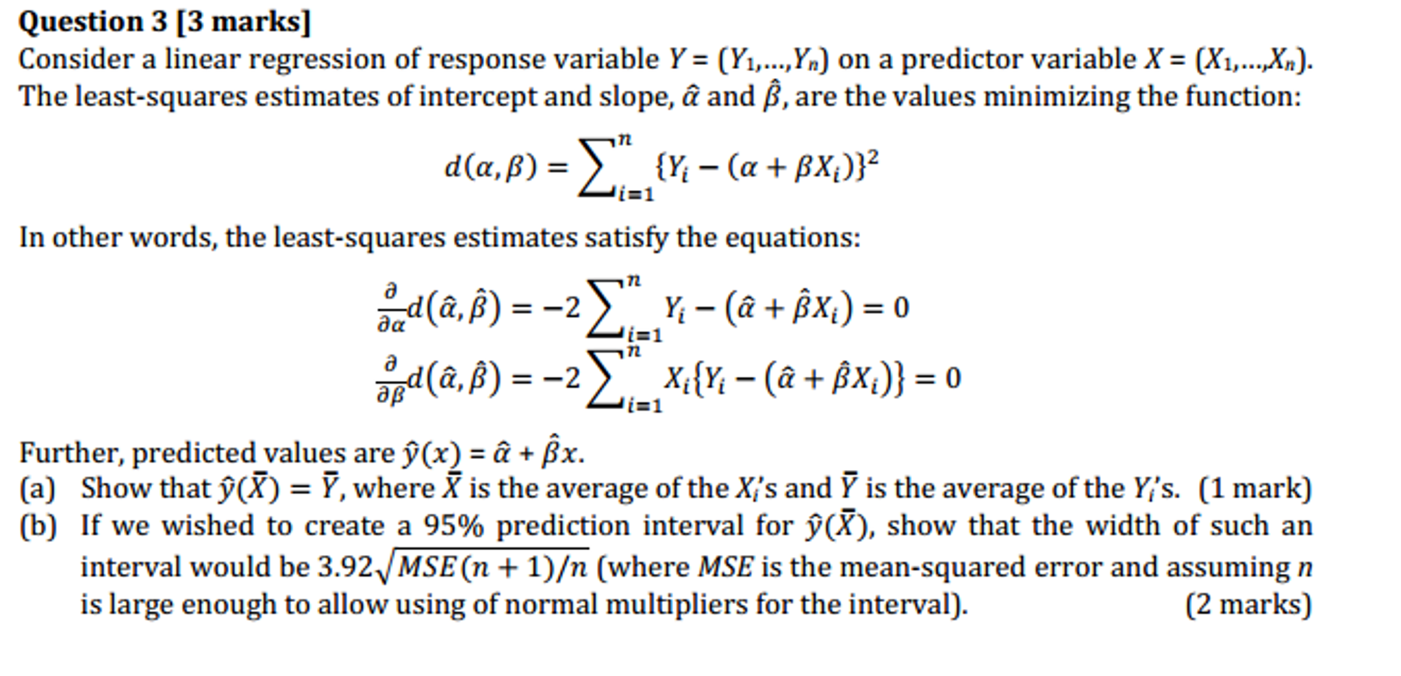 Solved Consider a linear regression of response variable Y = | Chegg.com