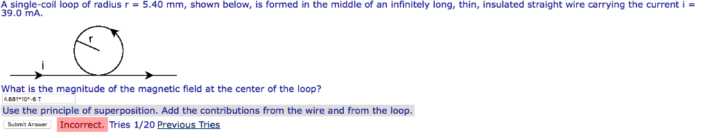 Solved A single-coil loop of radius r = 5.40 mm, shown | Chegg.com