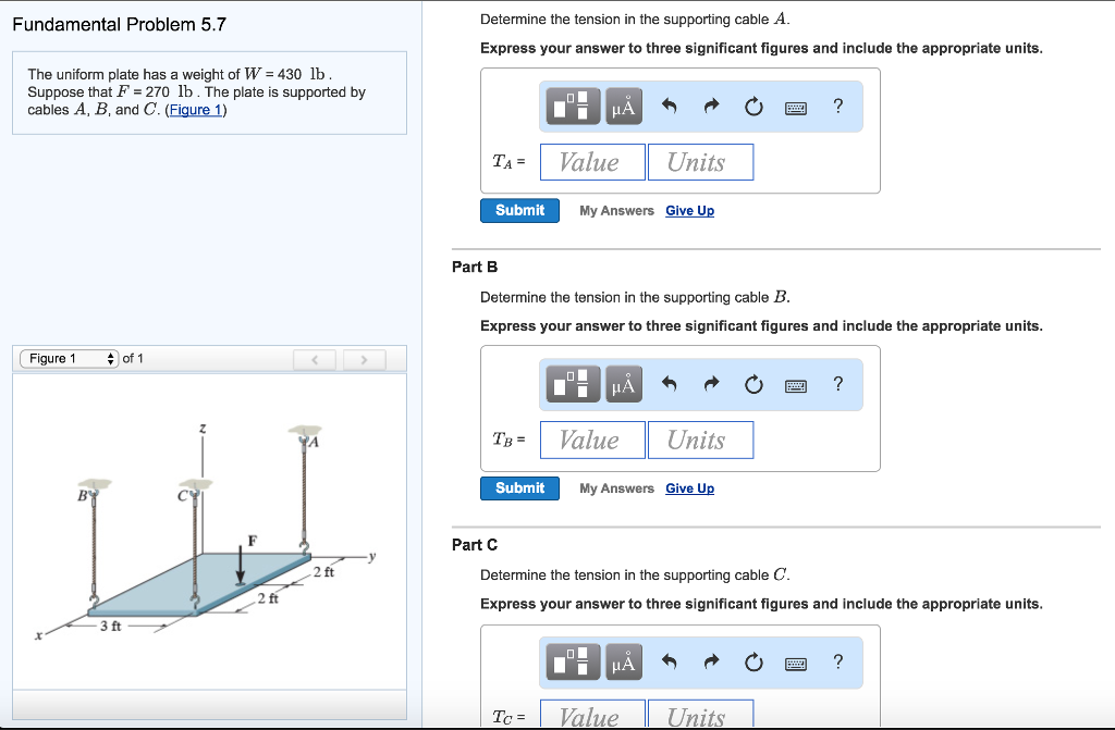 Solved Fundamental Problem 5.7 Determine the tension in the | Chegg.com