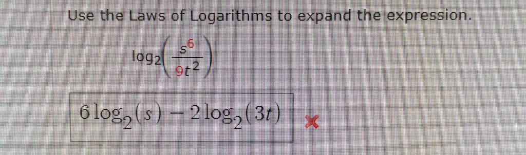 Solved Use the Laws of Logarithms to expand the expression. | Chegg.com