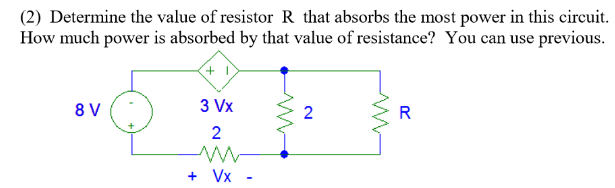 Solved Determine the value of resistor R that absorbs the | Chegg.com