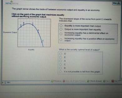 the graph below shows the trade off | Chegg.com
