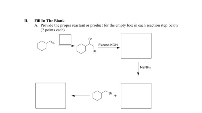 Solved Provide the proper reactant or product for the empty | Chegg.com