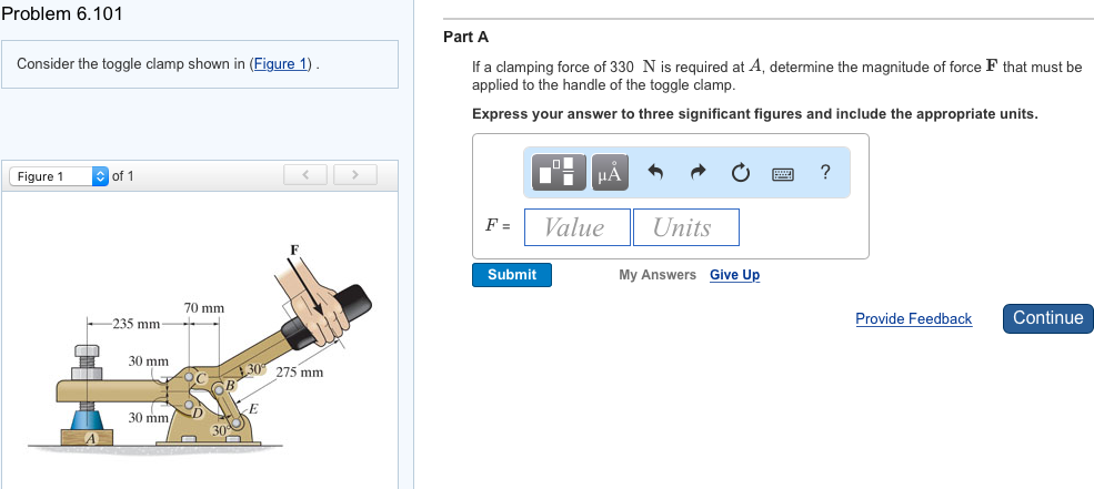 Solved Consider the toggle clamp shown in (Figure 1) If a | Chegg.com