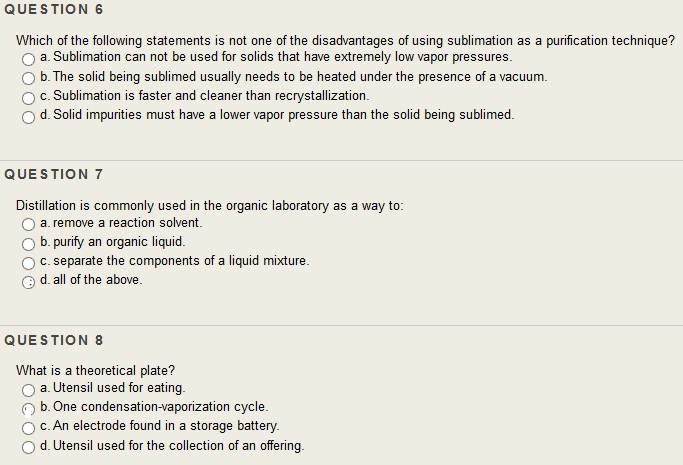 QUESTION 9 Fractional distillation gives a better | Chegg.com