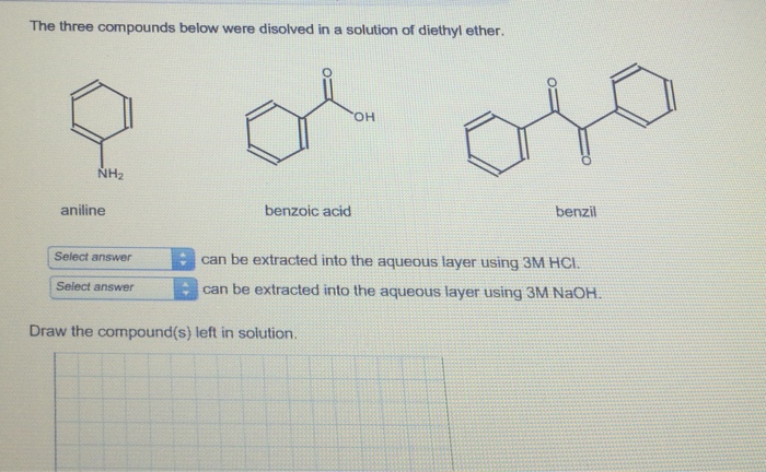 Solved The three compounds below were dissolved in a | Chegg.com