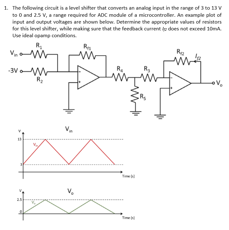 Solved The following circuit is a level shifter that | Chegg.com