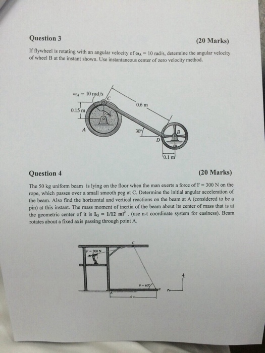Solved If flywheel is rotating with an angular velocity of | Chegg.com