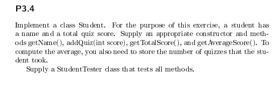 Solved Implement a class Student. For the purpose of this | Chegg.com