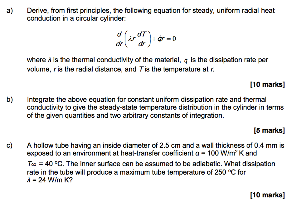 Solved Derive, from first principles, the following equation | Chegg.com