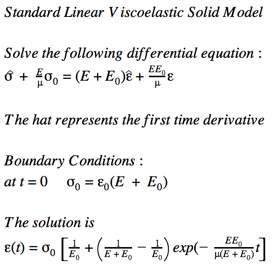 Standard Linear Viscoelastic Solid Model Solve the | Chegg.com
