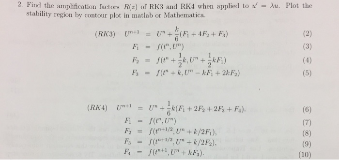 Solved Find the amplification factors R(z) of RK3 and RK4 | Chegg.com