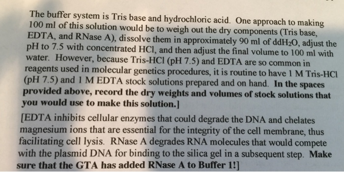 Solved [the Composition Of The Cell Resuspension Solution