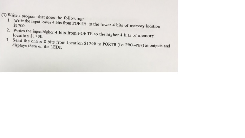 Solved (3) Write a program that does the following: 1. Write | Chegg.com