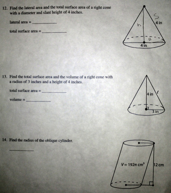 Solved Find the lateral area and the total surface area of a | Chegg.com