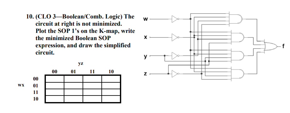 Solved (CLO 3-Boolean/Comb. Logic) The circuit at right is | Chegg.com
