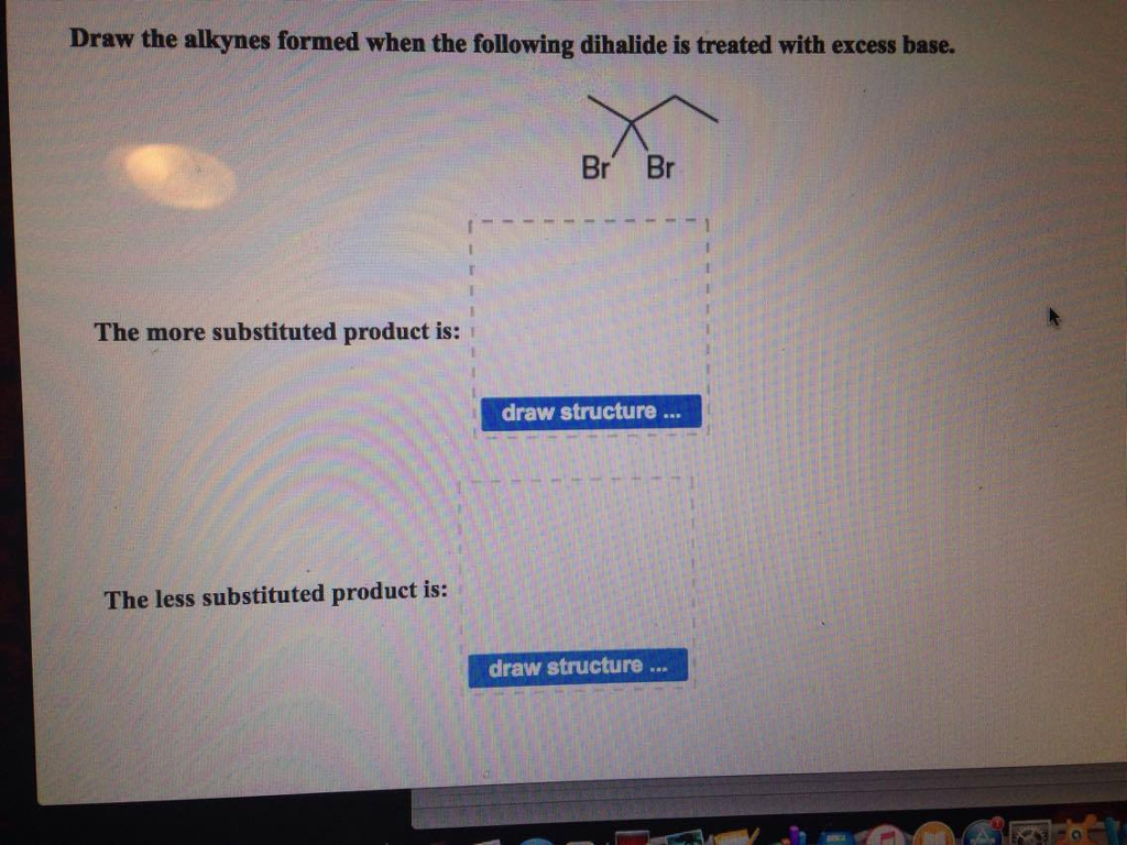 Solved Draw the alkynes formed when the following dihalide | Chegg.com