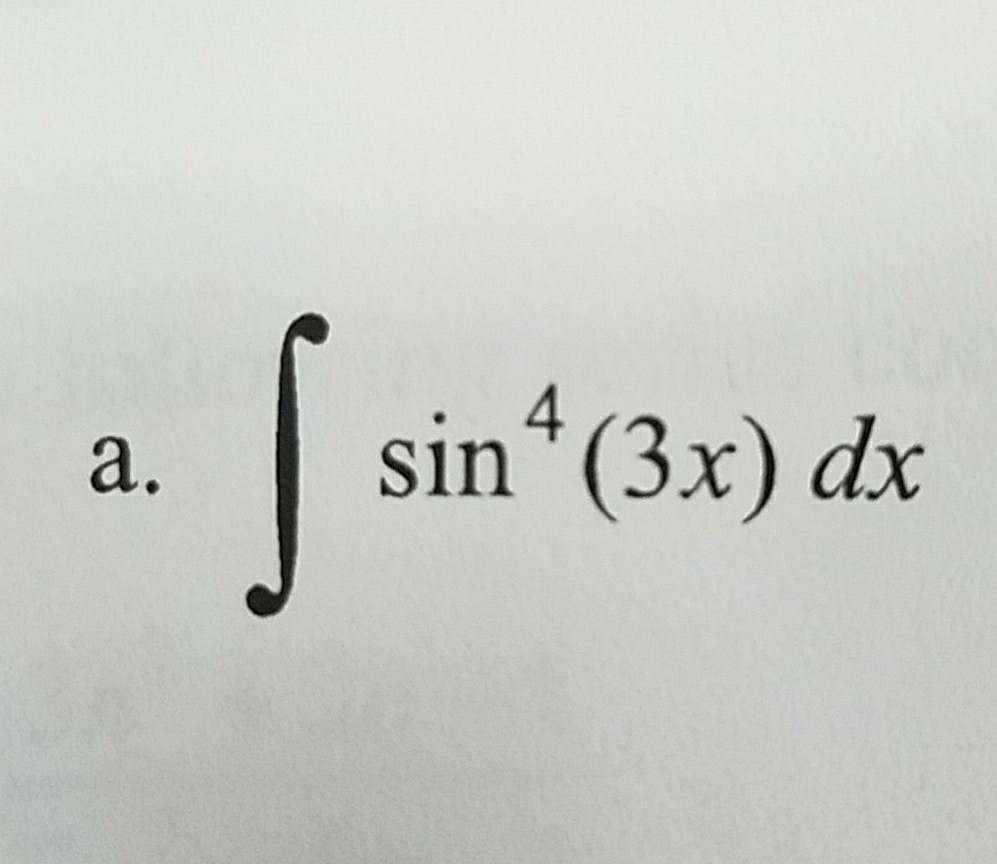 Solved a. sin (3x) dx | Chegg.com