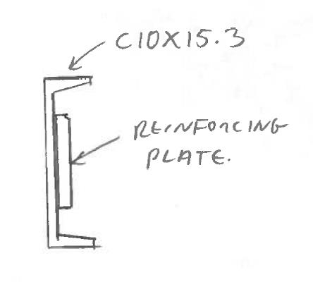 Solved A C10x15.3 A36 tension member is reinforced with an | Chegg.com