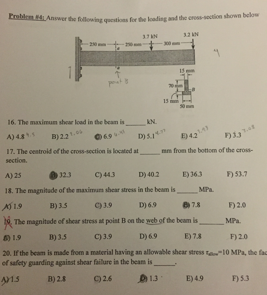 Solved Answer the following questions for the loading and | Chegg.com