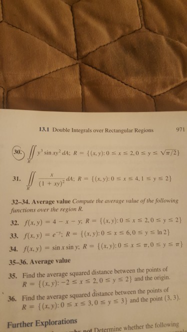 Solved 13.1 Double Integrals over Rectangular Regions 971 | Chegg.com