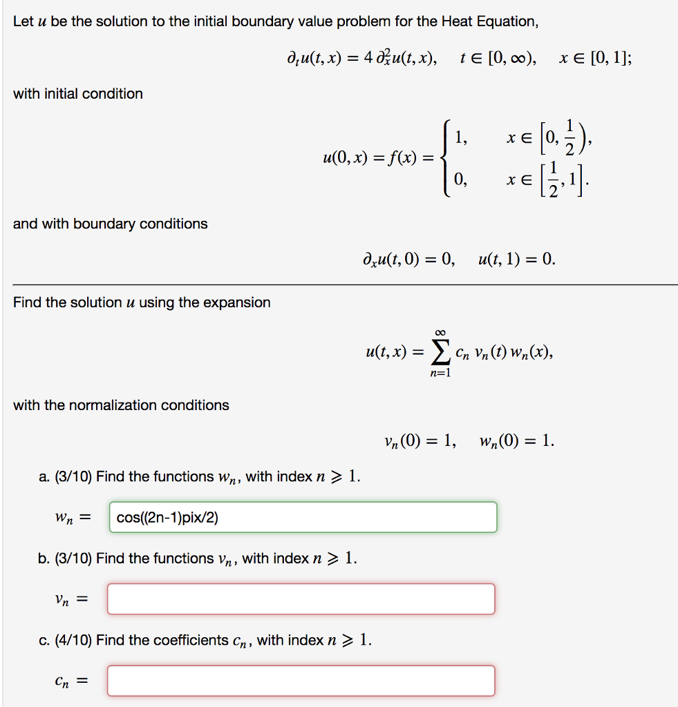 Solved Let u be the solution to the initial boundary value | Chegg.com