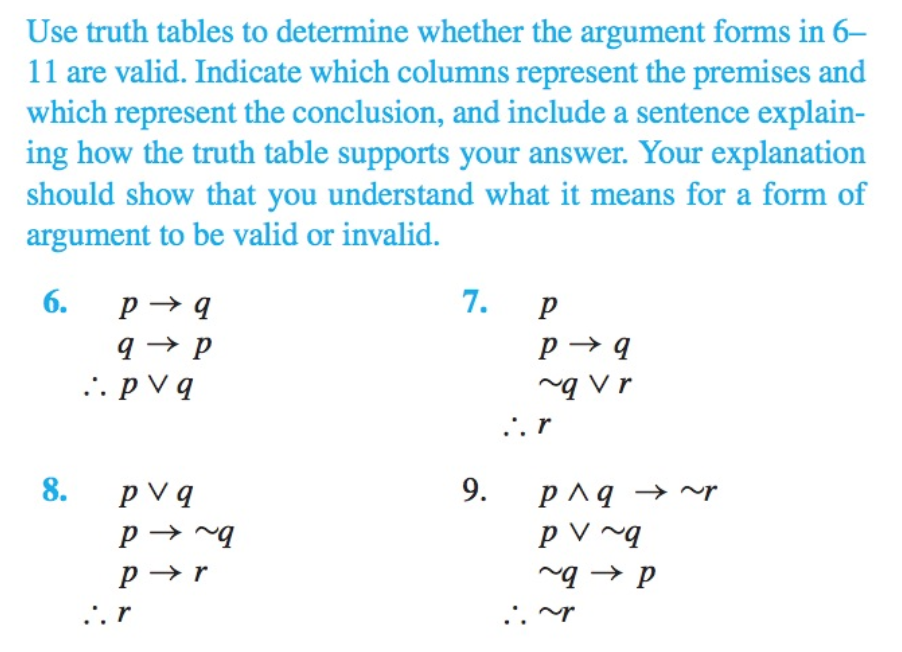 Solved Use truth tables to determine whether the argument | Chegg.com Solved Use truth tables to determine whether the argument | Chegg.com