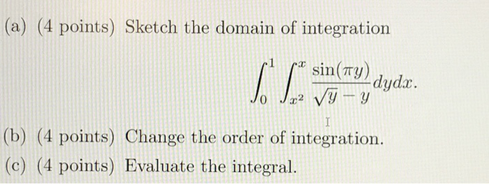 Solved Sketch the domain of integration integral_0^1 | Chegg.com
