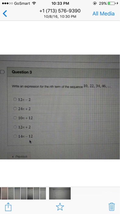 Solved Write am expression for the nth term of the sequence | Chegg.com
