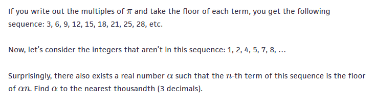 Solved If you write out the multiples of pi and take the | Chegg.com