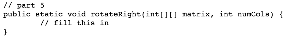 Solved Part V: Rotate the Columns of 2D Array (3 points) | Chegg.com