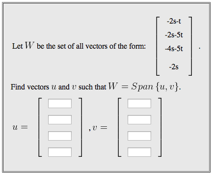 Solved Let W be the set of all vectors of the form: Find | Chegg.com