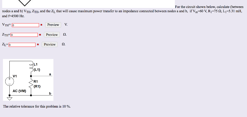 Solved For the circuit shown below, calculate (between nodes | Chegg.com