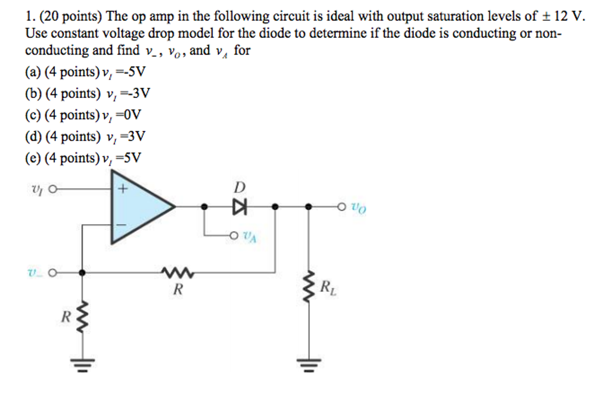Solved The Op Amp In The Following Circuit Is Ideal With 8161