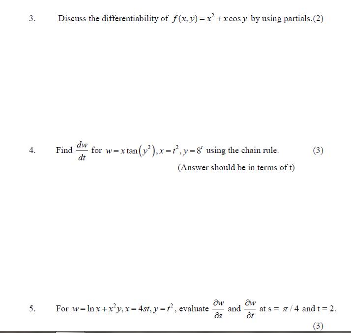 Solved 3. Discuss the differentiability of f(x, y)= x^2 + | Chegg.com