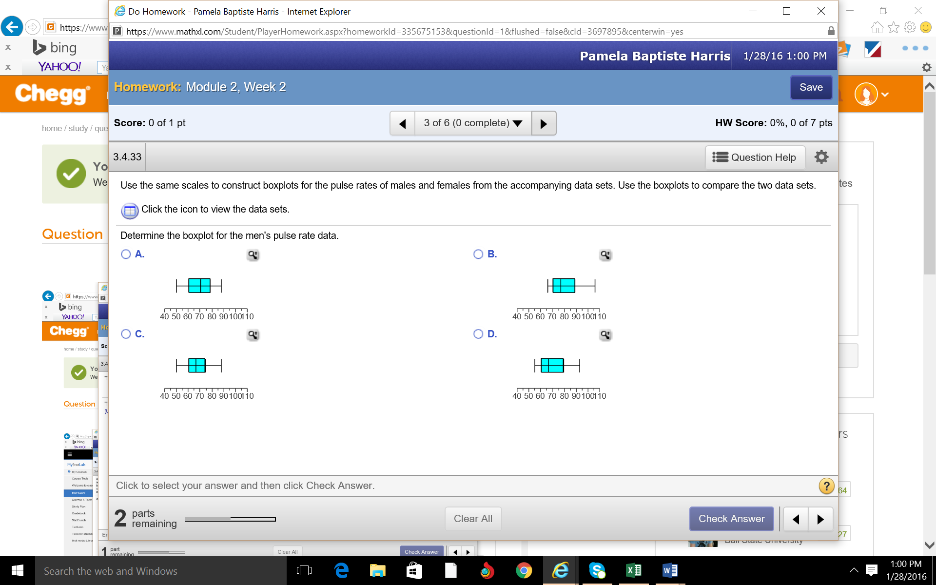Solved Use The Same Scales To Construct Boxplots For The