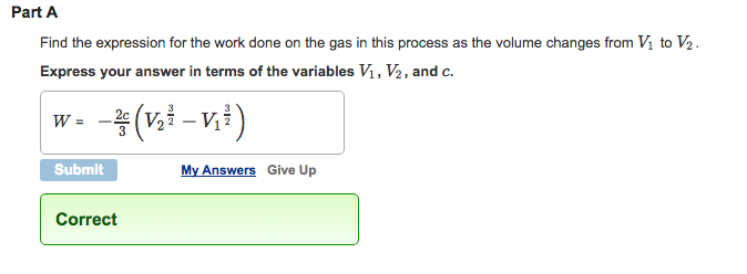 Solved An ideal-gas process is described by p=cV1/2, where c | Chegg.com