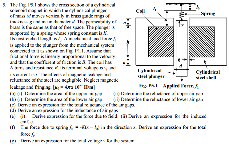 Solved The Fig. P5.1 shows the cross section of a | Chegg.com