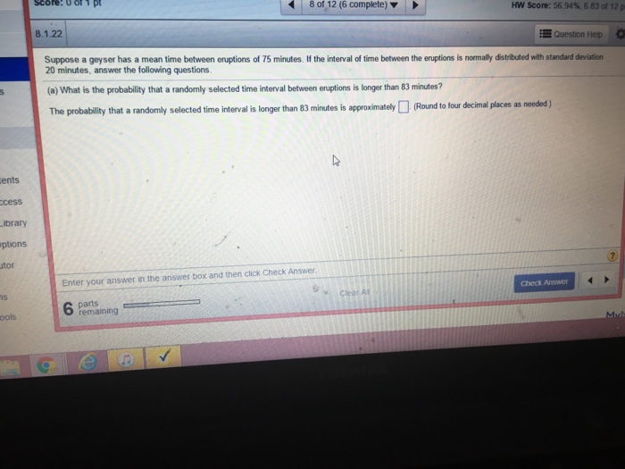 Solved Homework Section 8 1 Homework Save Score 0 5 Of 1