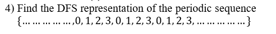 Solved Find the DFS representation of the periodic sequence | Chegg.com