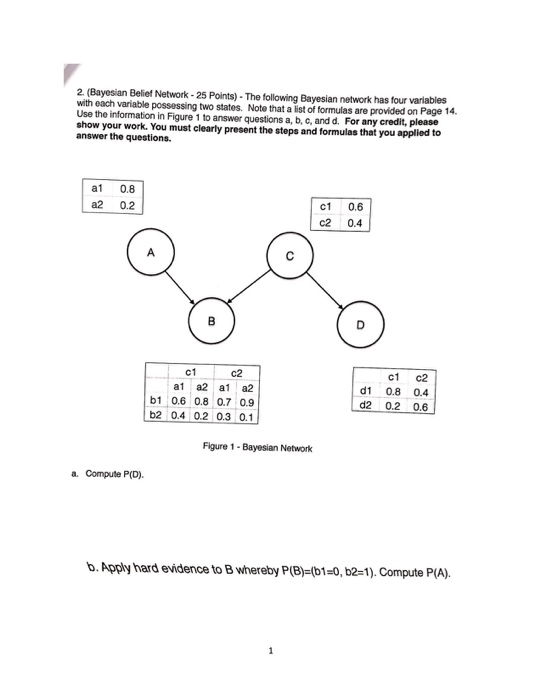 Solved Bayesian Networks Conditional Probabilities P(MAB) | Chegg.com