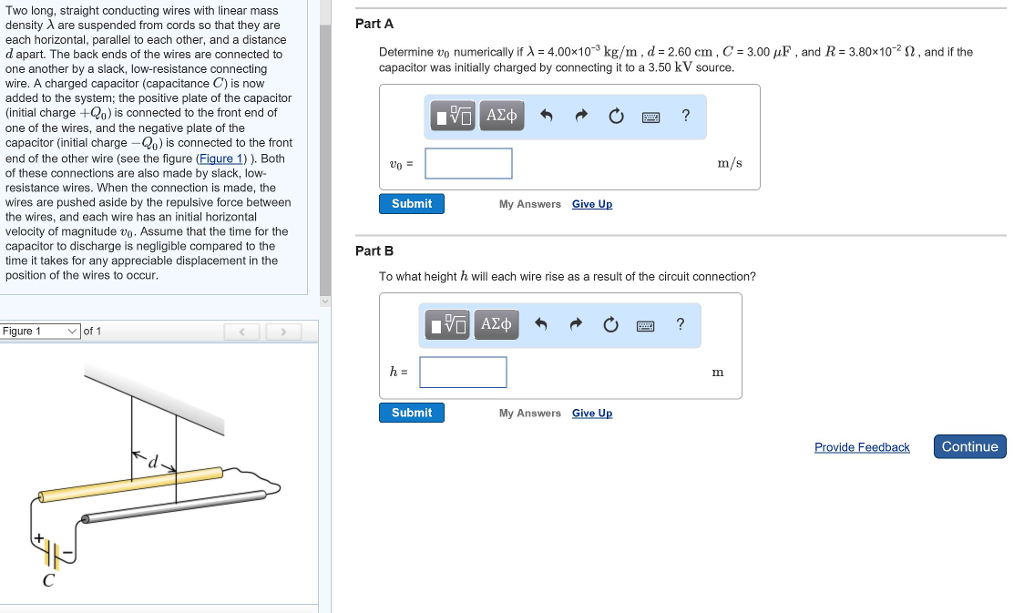 Solved Two long, straight conducting wires with linear mass | Chegg.com