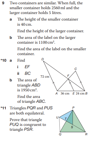 Solved 9 Two containers are similar. When full, the smaller | Chegg.com