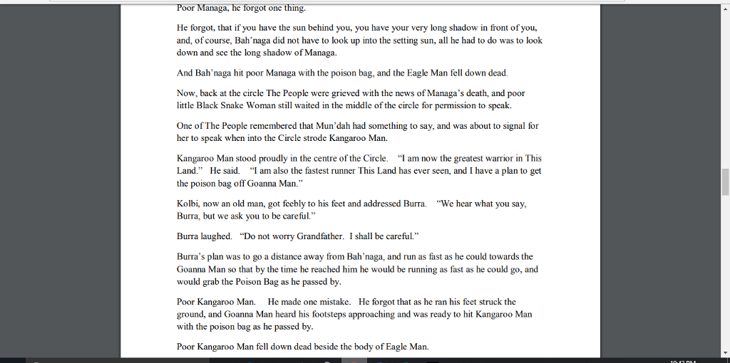 Solved you just need to read the story and write one | Chegg.com