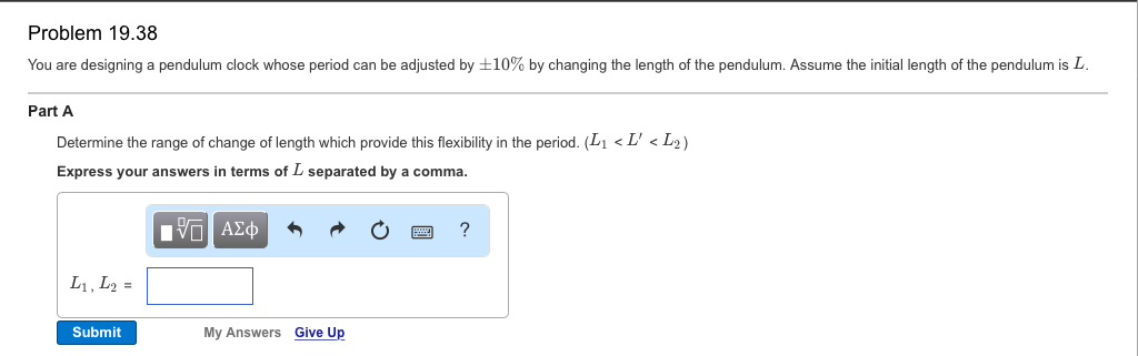Solved You are designing a pendulum clock whose period can | Chegg.com Solved You are designing a pendulum clock whose period can | Chegg.com