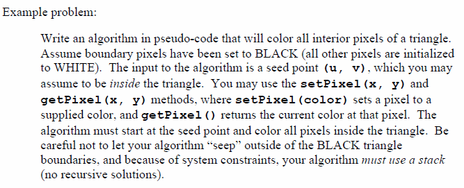 Solved Example problem Write an algorithm in pseudo-code | Chegg.com