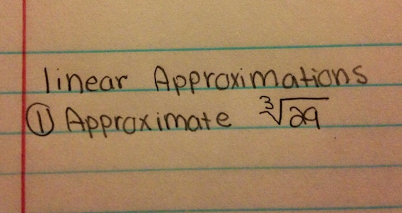 Solved linear Approximations Approximate | Chegg.com