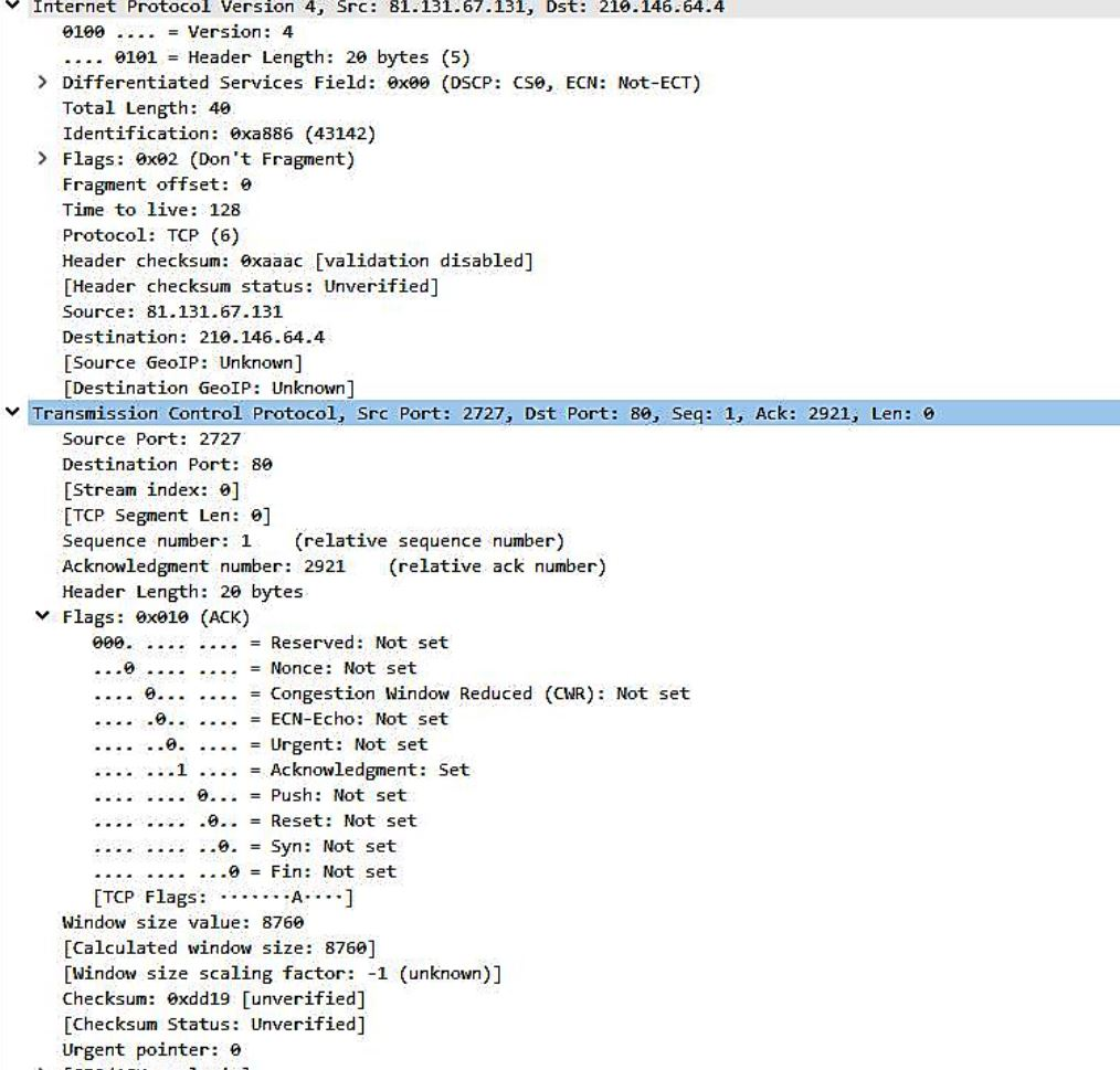 Solved Frame 8: 54 bytes on wire (432 bits), 54 bytes | Chegg.com