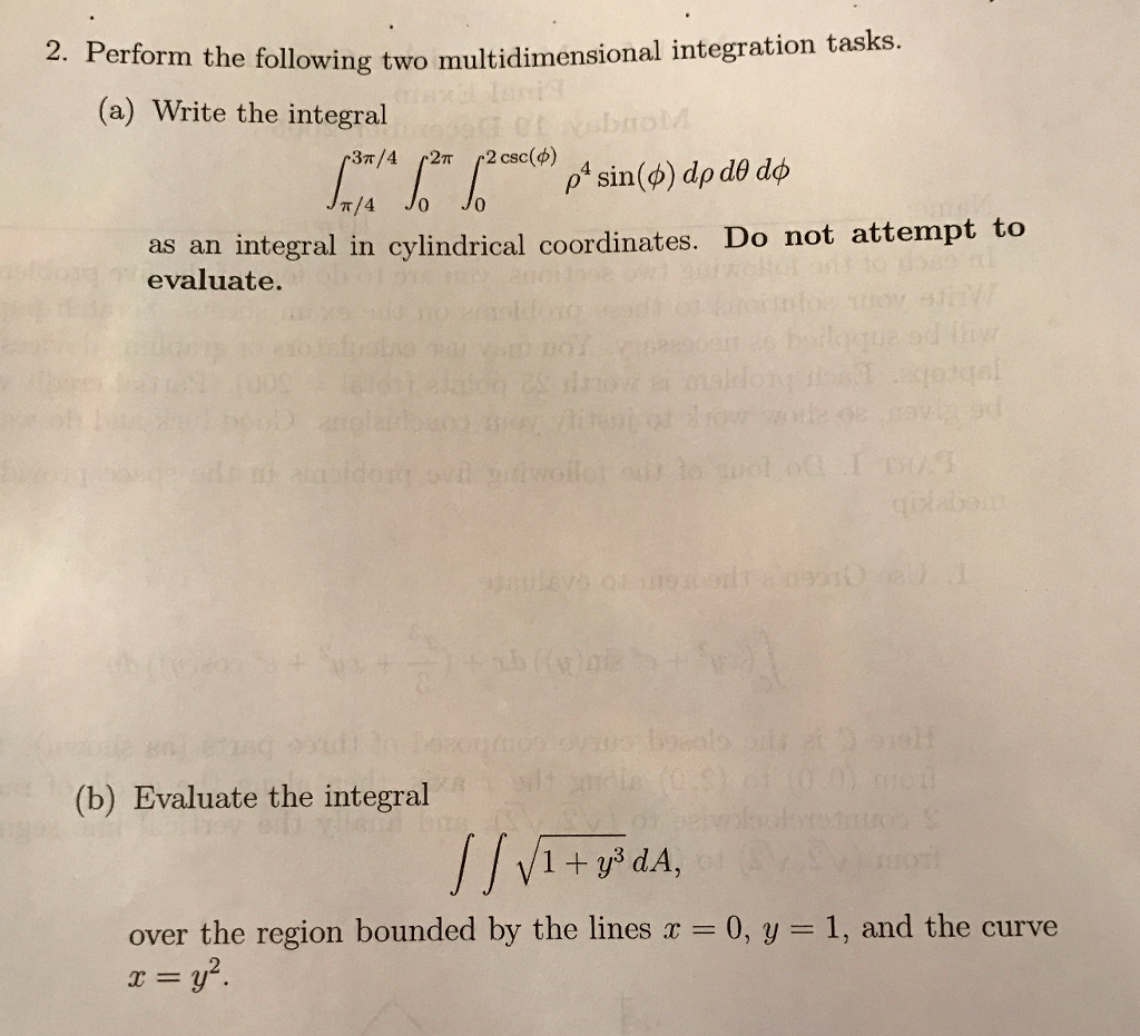 Solved Perform the following two multidimensional | Chegg.com